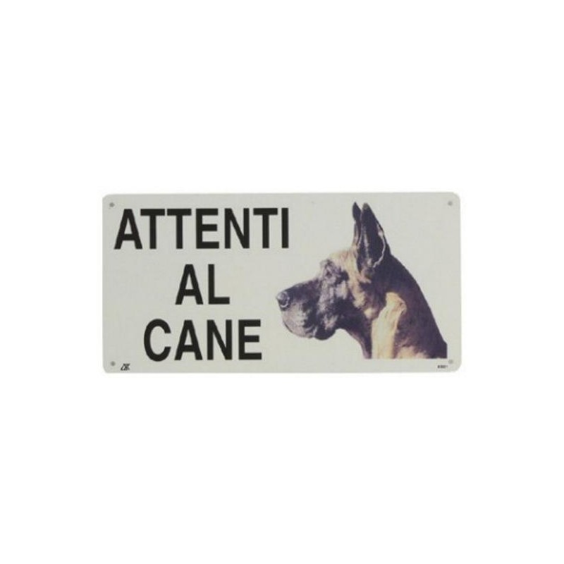 Cartello Attenti al Cane Alano Cartello Attenti al Cane Alano